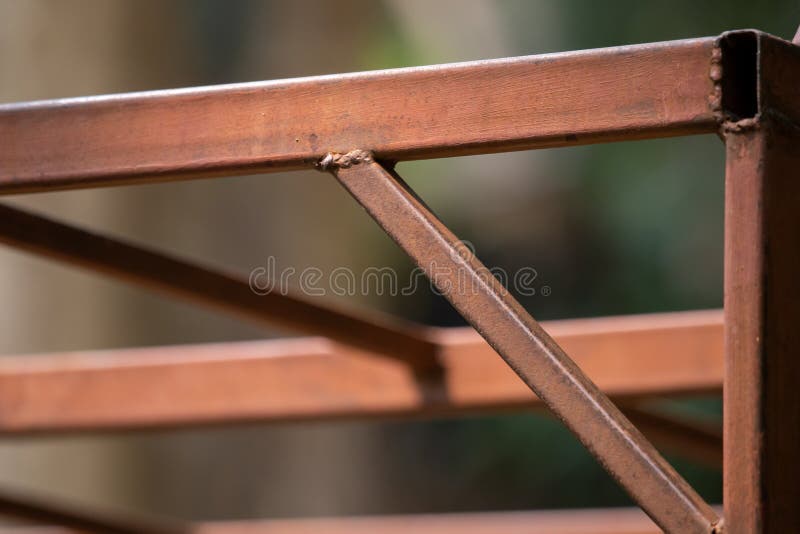 The Steel Frame is Painted with Anti-rust Paint Stock Image - Image of ...