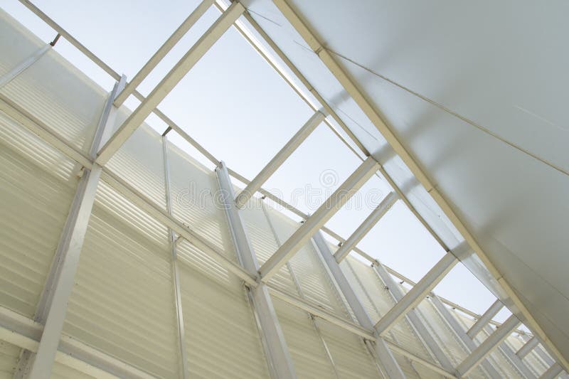 The Steel Frame Resembles the Shield on the Facade of a Modern Building ...