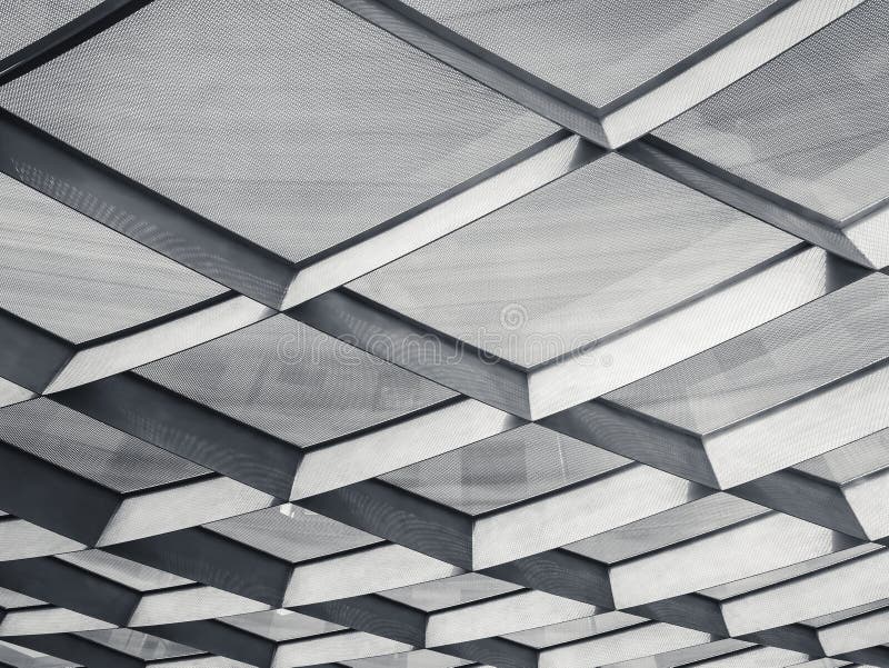 Steel Frame Pattern Roof Structure Architecture Details Stock Photo ...