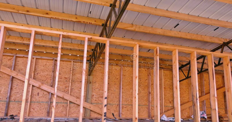 Timber Joists in Steel Frame Construction for Large Warehouse Hangar ...