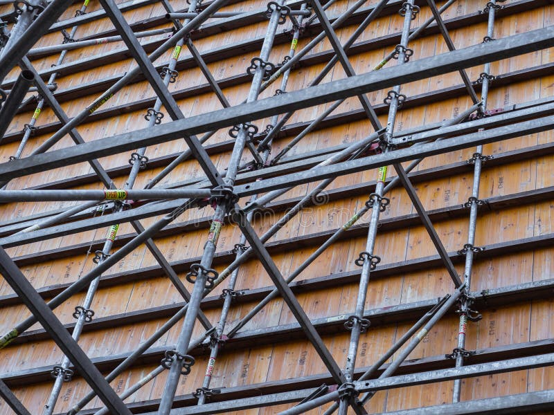 Steel Frame and Scaffolding Stock Photo - Image of constructions ...
