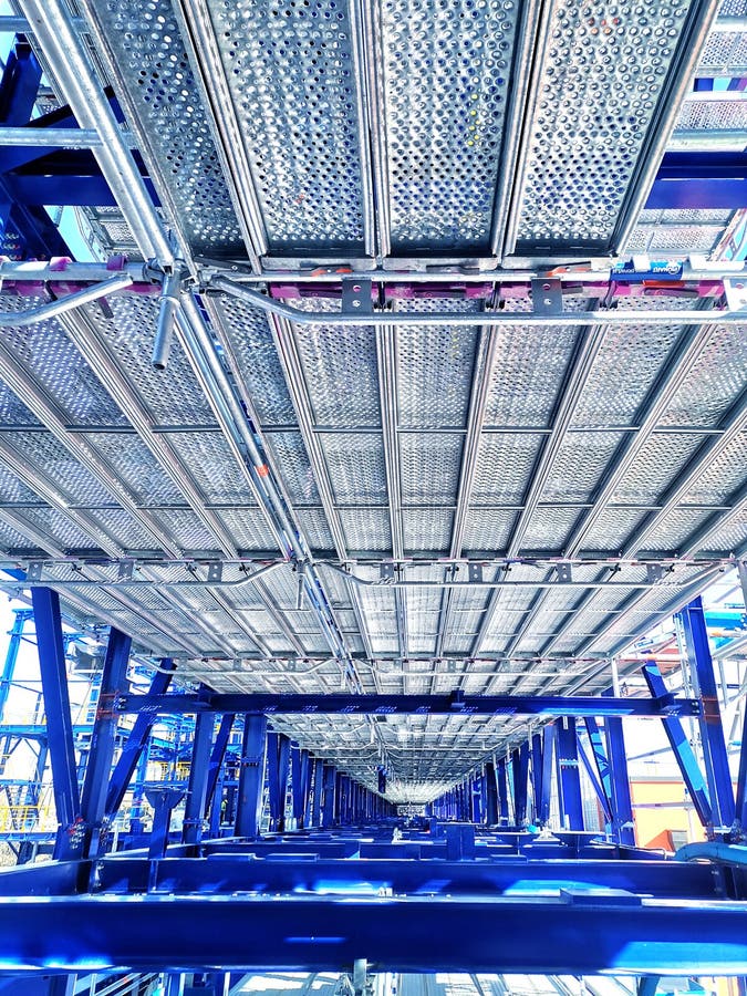 Steel Frame Structure is Under Construction on the Construction Site ...