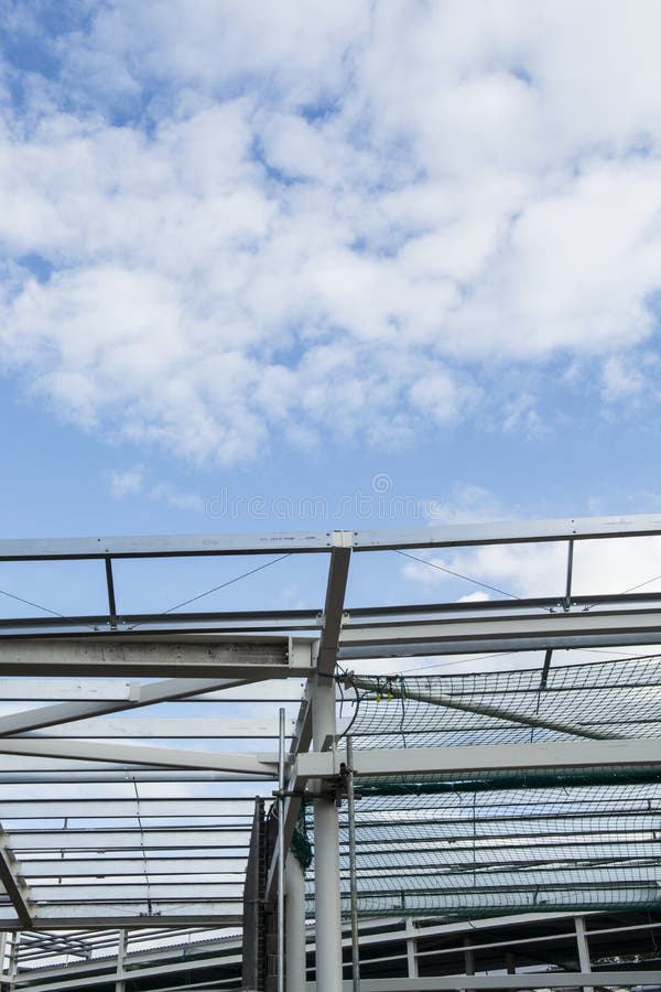 Steel Framed Building Under Construction Stock Photo - Image of ...