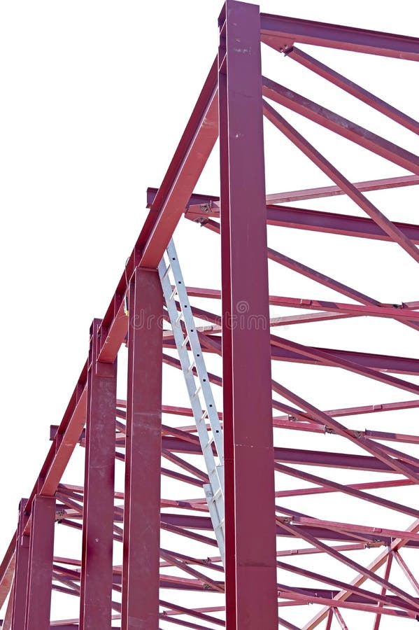 Steel Frames of a Building Under Construction Stock Image - Image of ...
