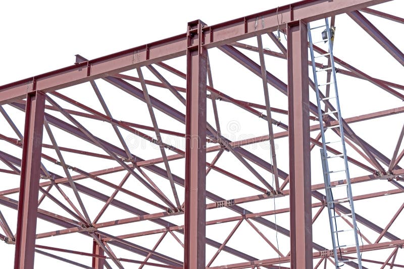 Steel Frames of a Building Under Construction Stock Photo - Image of ...