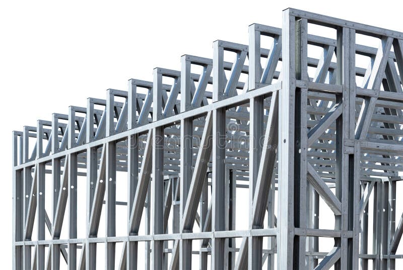 Steel Frames of a Building Under Construction Stock Image - Image of ...