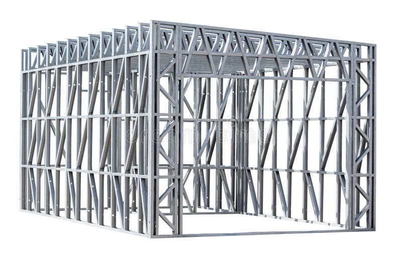 Steel Frames of a Building Under Construction Stock Image - Image of ...