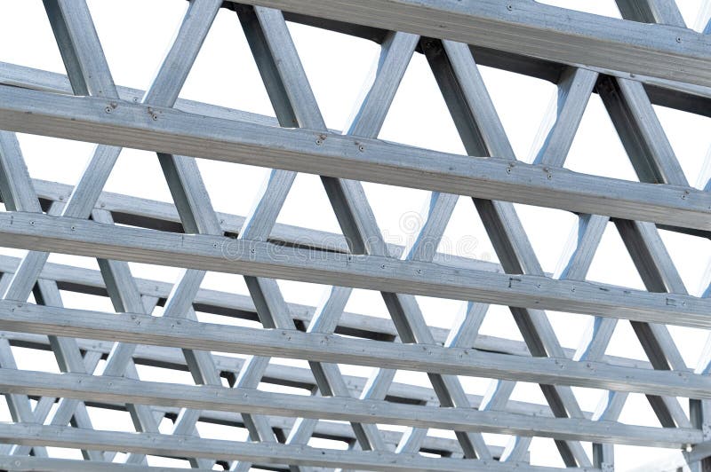 Steel Frames of a Building Under Construction Stock Image - Image of ...