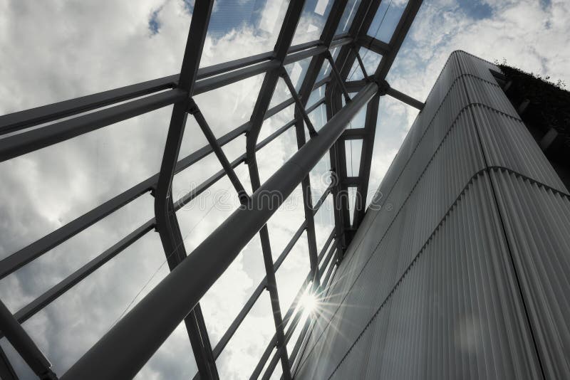 Steel Frames Supporting Modern Architectural Structure Stock Photo ...