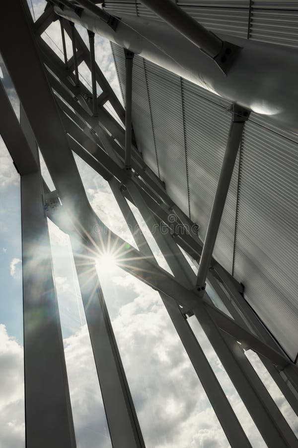 Steel Frames Supporting Modern Architectural Structure Stock Photo ...
