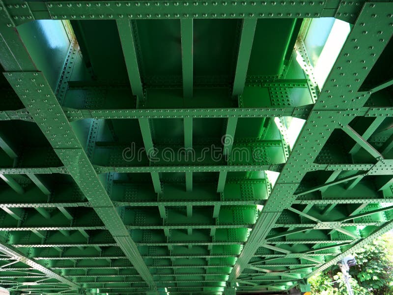 Steel-frames Under Railway Bridge in Tokyo Stock Image - Image of steel ...
