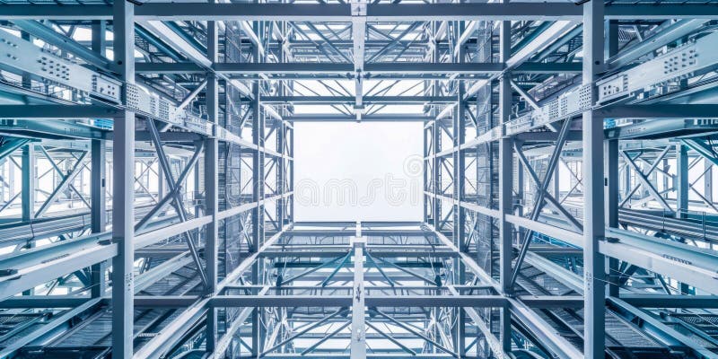 Steel Framework of Modern Architecture. Generative Ai Stock ...