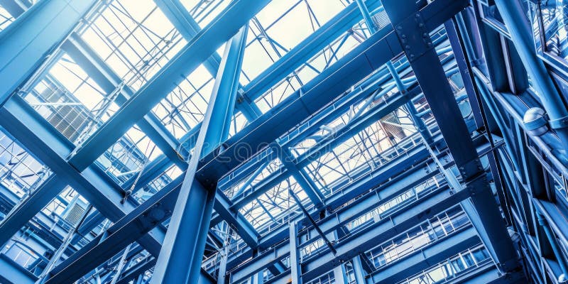 Steel Framework of Modern Architecture. Generative Ai Stock ...