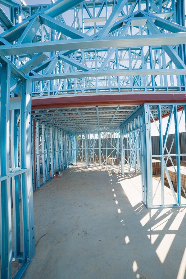 Steel Framework Under Construction Stock Image - Image of ...