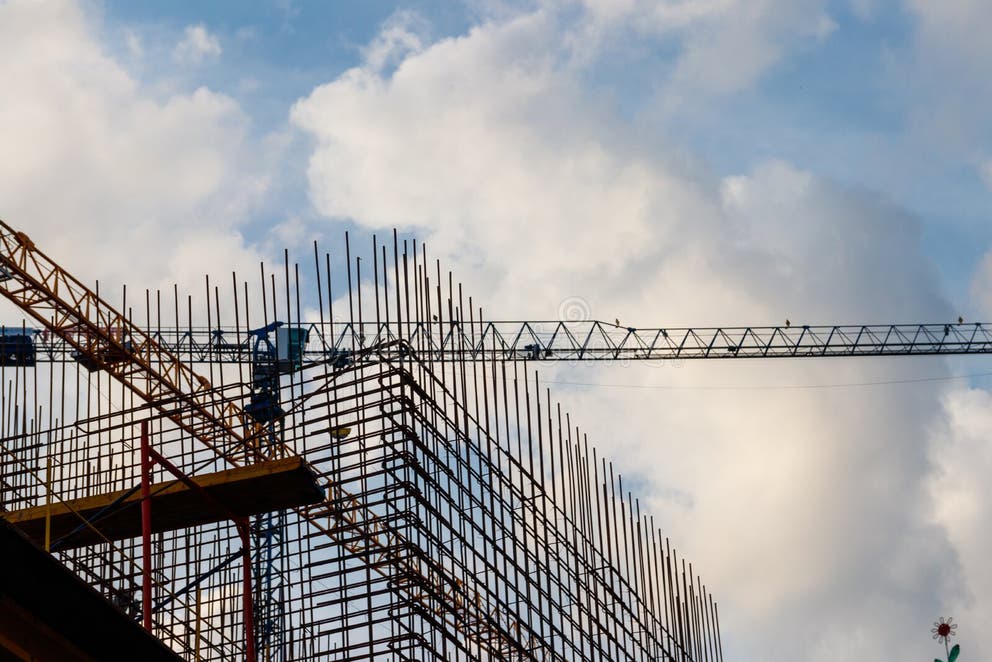 Steel Frameworks of Building Under Construction Stock Photo - Image of ...