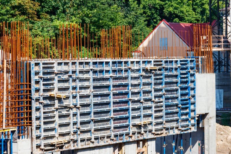Steel Frameworks of Building Under Construction Stock Photo - Image of ...