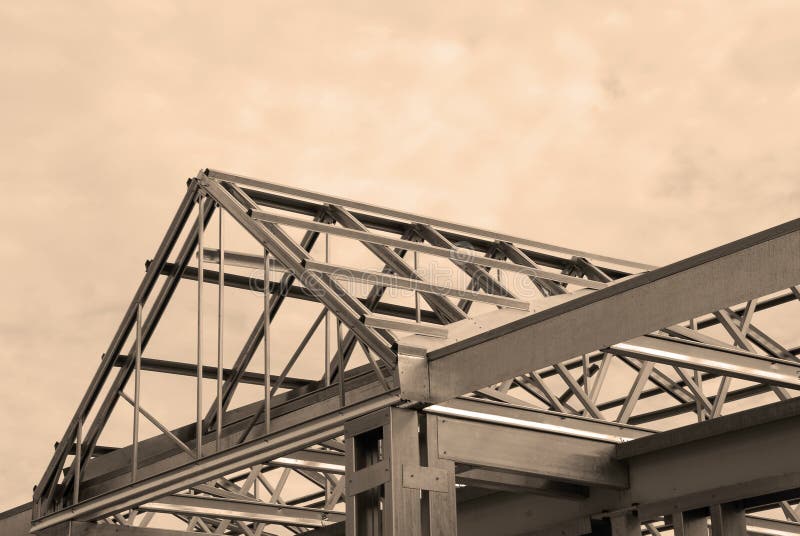 Steel Framing stock image. Image of steel, jobsite, structure - 4871087