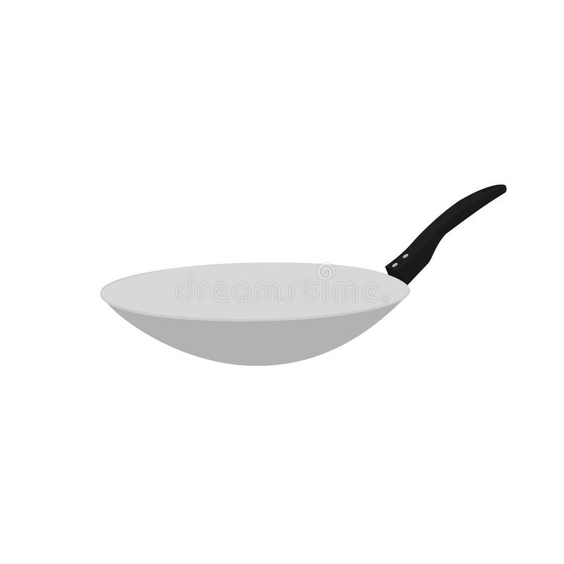 Steel frying-pan icon stock vector. Illustration of steel - 115407376
