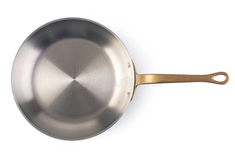 Steel frying pan stock image. Image of cooking, single - 150456361
