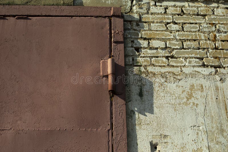 Steel Gates. Loop on Gate. Details of Industrial Building Stock Image ...