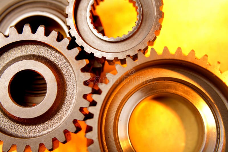 Steel gears stock photo. Image of cooperation, connect - 15259352