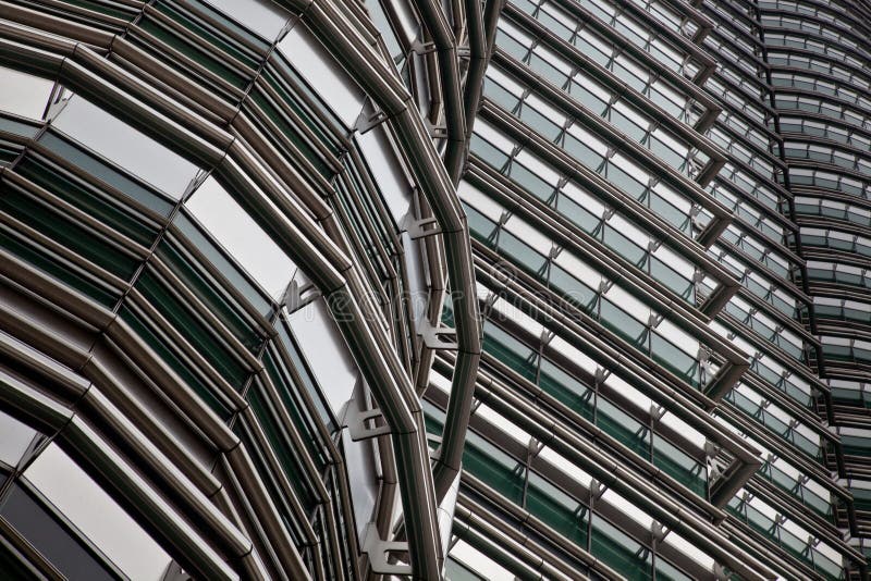 Steel and Glass Abstract Petronas Towers View Stock Photo - Image of ...