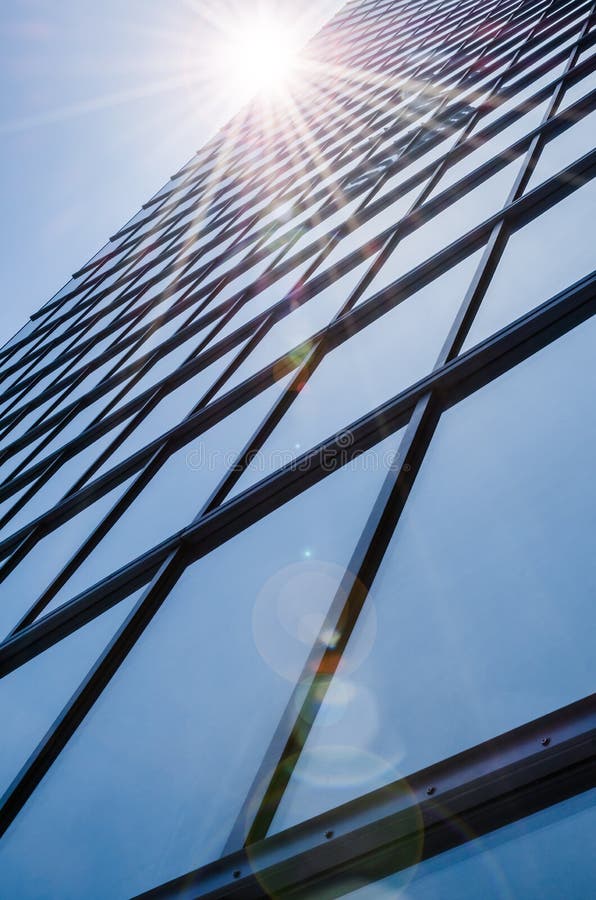 Glass and Steel - Mirrored Facade of Modern Office Building Stock Photo ...
