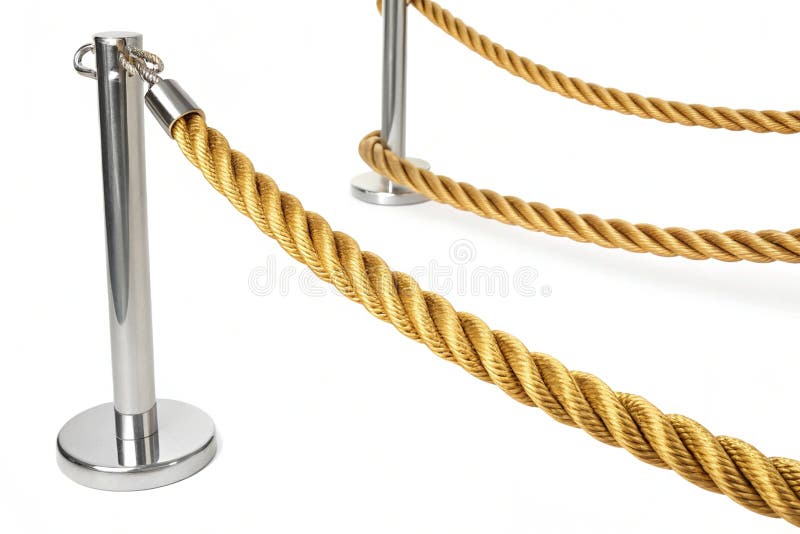 Steel and Golden Ropes Set Isolated on White Stock Illustration ...