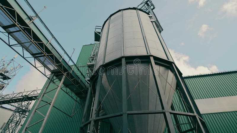 Steel Grain Silos for Grain Storage. Grain Storage Elevators Stock ...