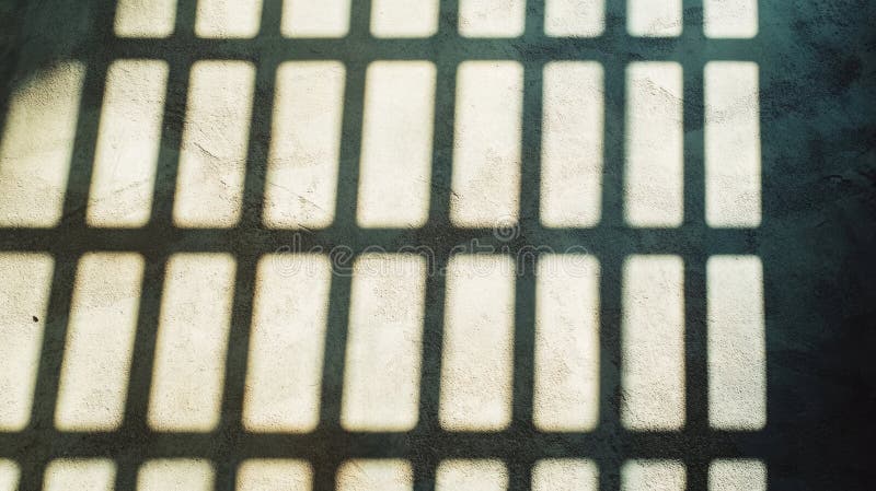 Steel Grate Casting Intricate Shadows on Ground Creates a Minimalist ...