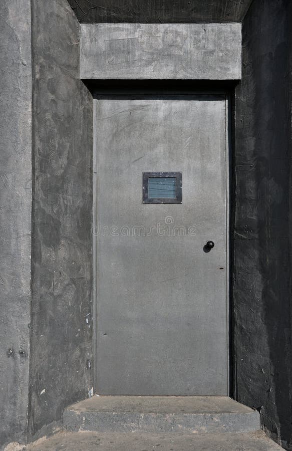 Steel grey door stock image. Image of facade, security - 69891781