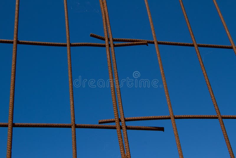 Steel grid. stock photo. Image of steel, blue, cage, metal - 25678536