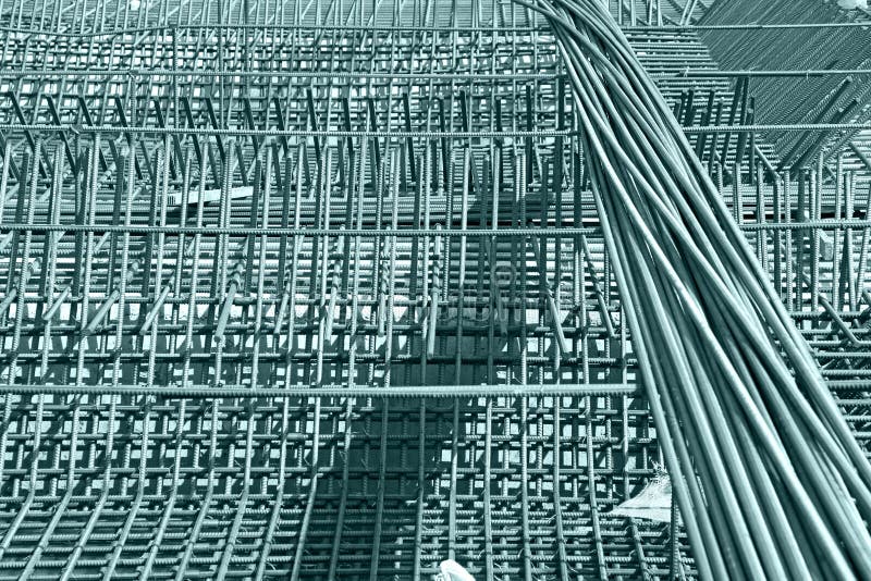 Steel Grid on the Construction Site Stock Image - Image of scaffolding ...