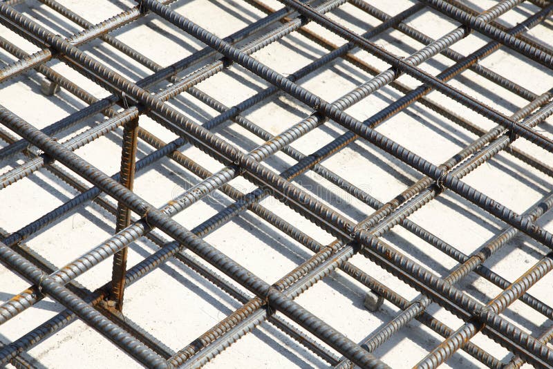 Steel Grid on the Construction Site Stock Photo - Image of corrosion ...