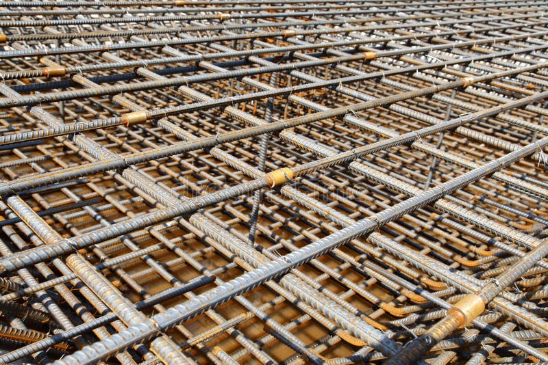 Steel Grid on the Construction Site Stock Photo - Image of corrosion ...