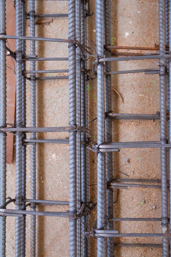 Steel Grid on the Construction Site Stock Photo - Image of beams ...