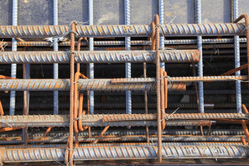 Steel Grid on the Construction Site Stock Photo - Image of building ...