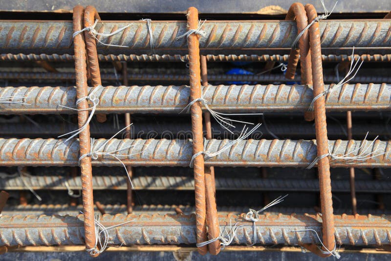 Steel Grid on the Construction Site Stock Photo - Image of mesh ...