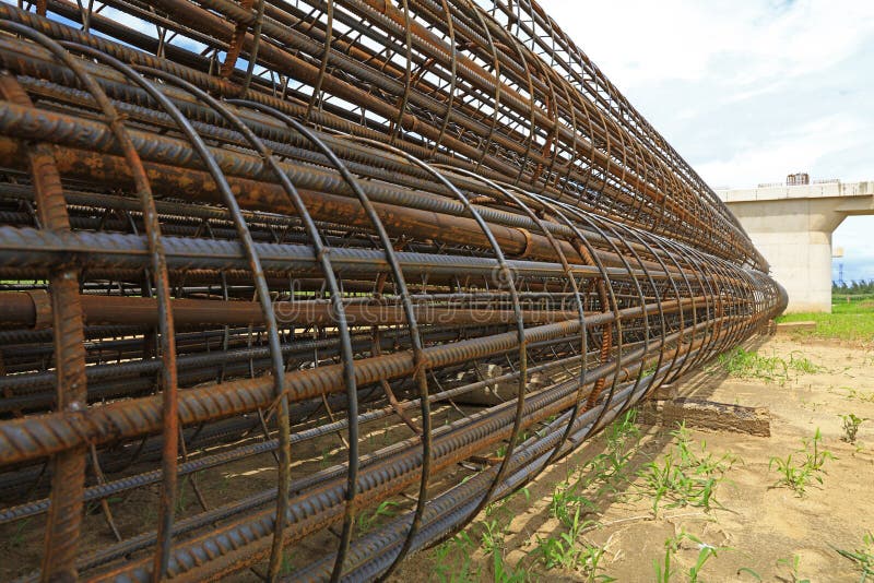 Steel Grid on the Construction Site Stock Image - Image of metal ...