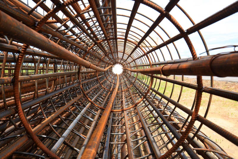 Steel Grid on the Construction Site Stock Image - Image of iron ...
