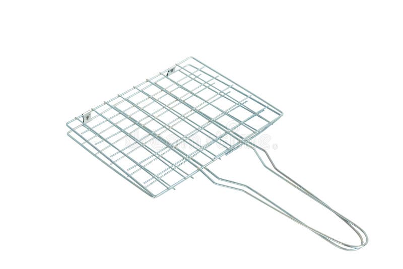 Steel Grid or Metal Rack for Grill Isolated Stock Image - Image of fire ...