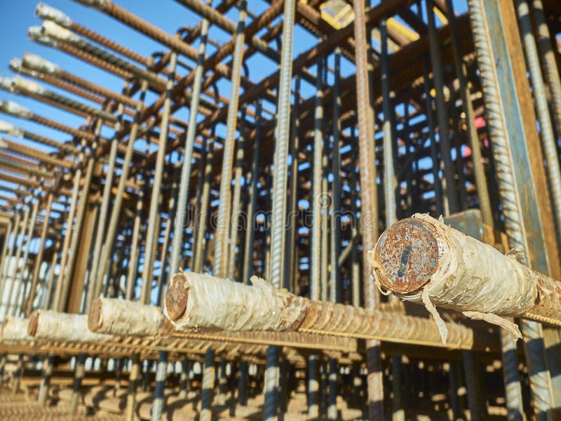 Steel Grid of Residential Building Footing Reinforcement Stock Image ...