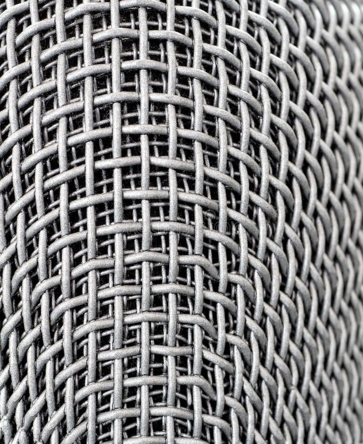 Steel Grille Background. Close-up Shot of Microphone , Selective Focus ...