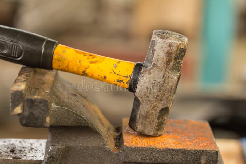 Steel Hammer stock image. Image of handle, fire, coil - 61086959