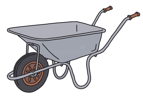 The steel hand barrow stock vector. Illustration of horticulture ...
