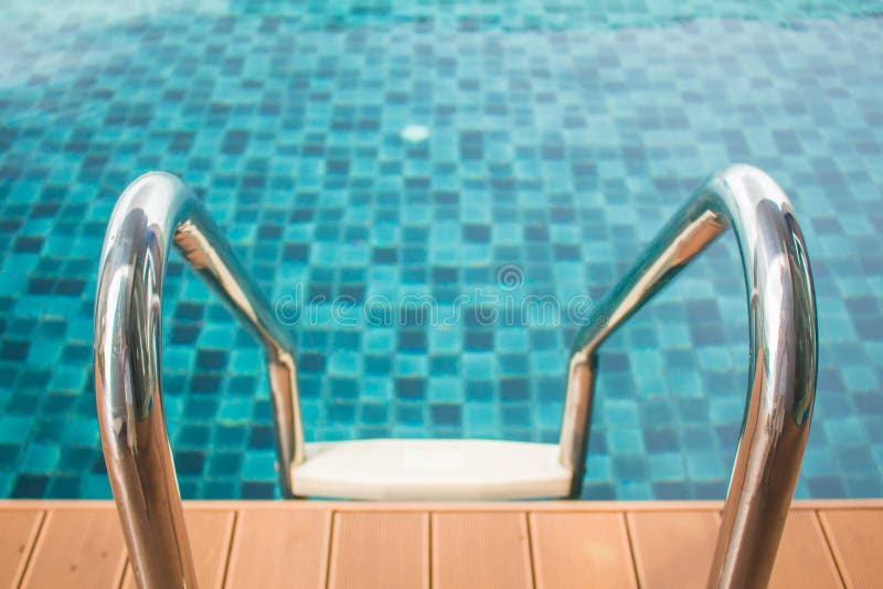 Steel for the handle in the pool. - Stock Image - Everypixel