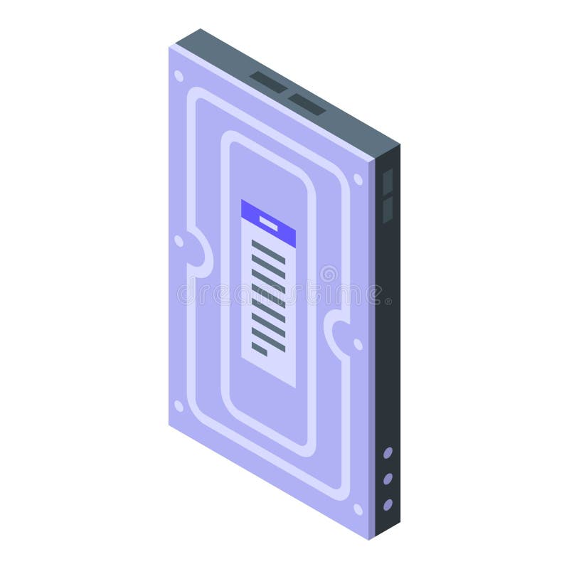 Steel Hdd Icon Isometric Vector. Digital Computer Stock Vector ...