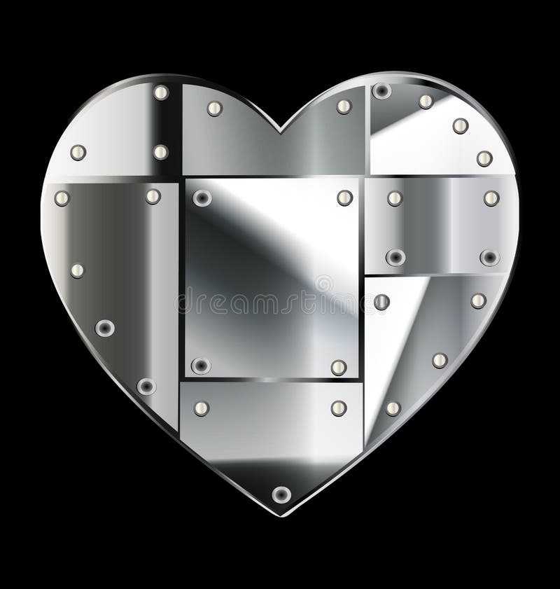 Steel heart stock vector. Illustration of frustration - 56443807