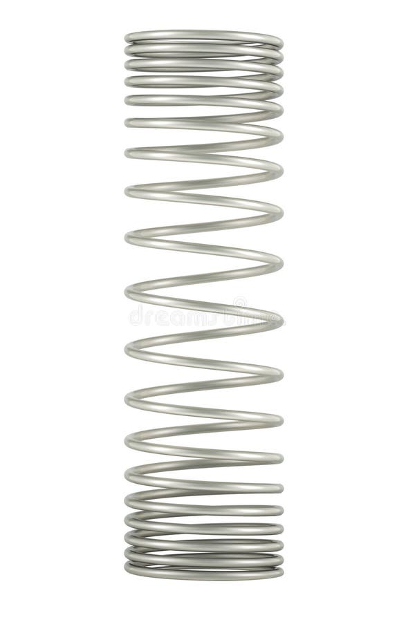 Steel Helical Coil Spring, 3D Rendering Stock Illustration ...