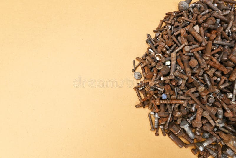 Steel Hex Nut Rusty Semicircle Stock Image - Image of collection ...